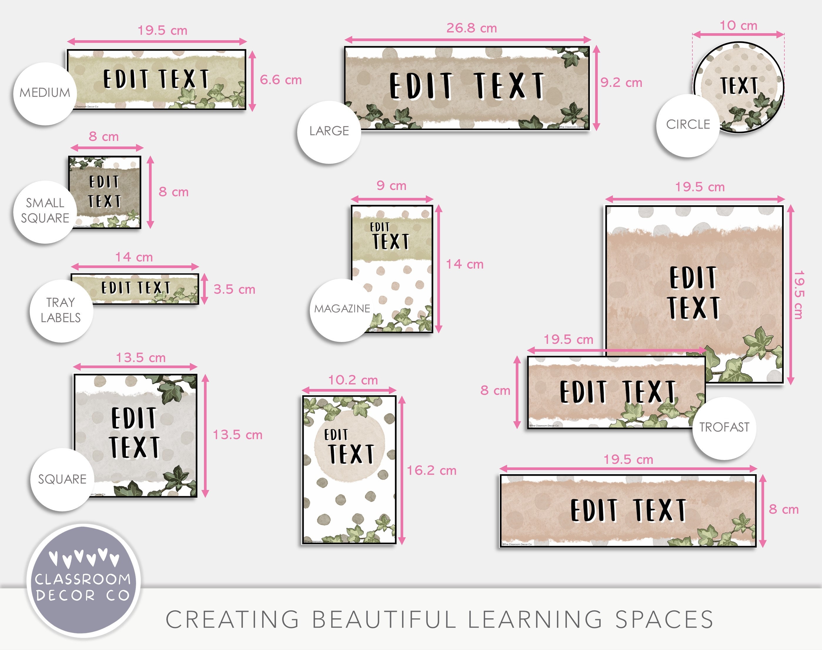 BOHO FARMHOUSE Storage Label Bundle, Classroom Organization Labels ...