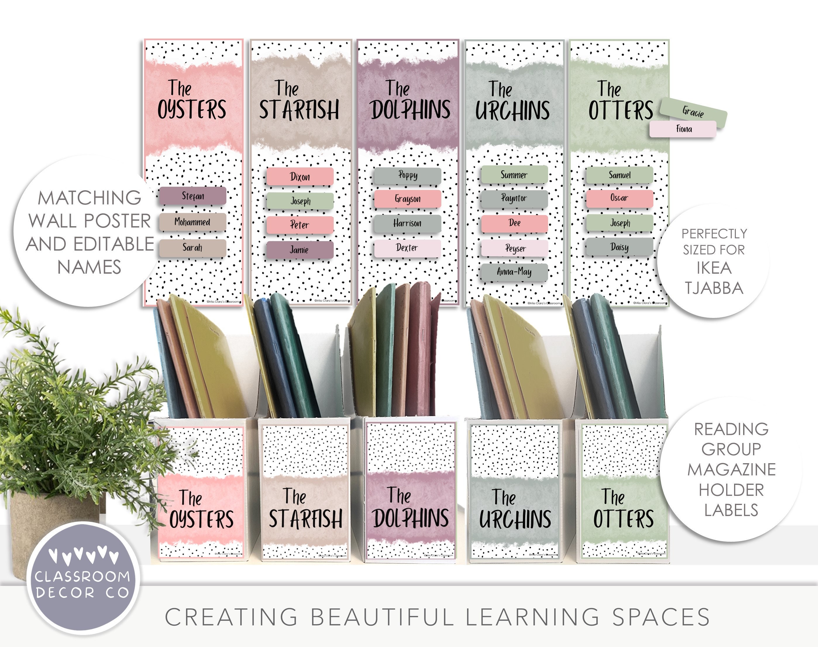 DOTTY BOHO Reading Groups, Magazine Holder Labels and Reading Group ...