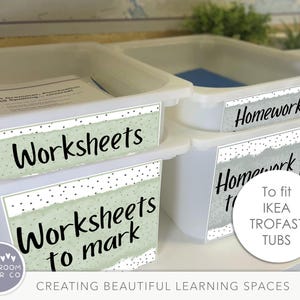 DOTTY BOHO Classroom Storage Label Bundle, Neutral Classroom Decor ...