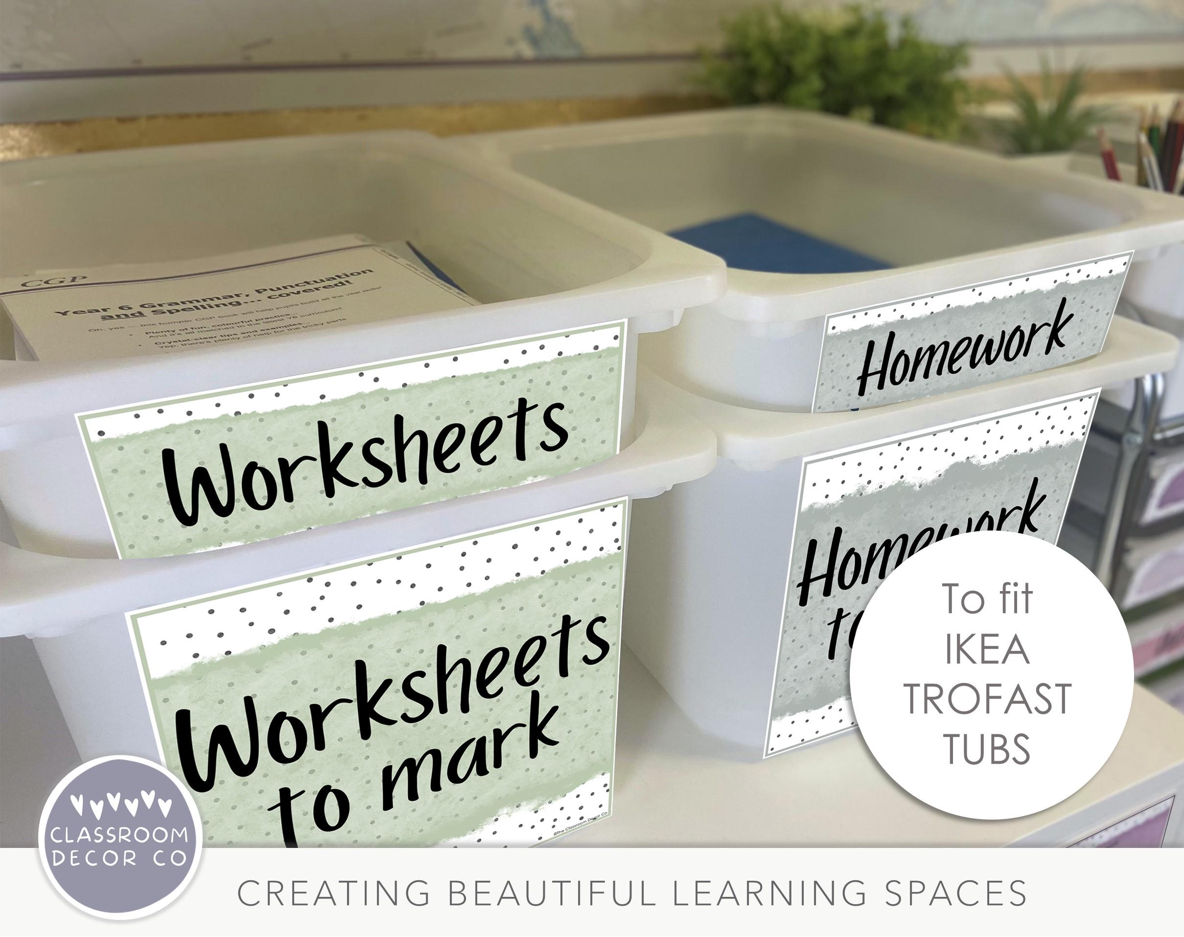 DOTTY BOHO Classroom Storage Label Bundle, Neutral Classroom Decor ...