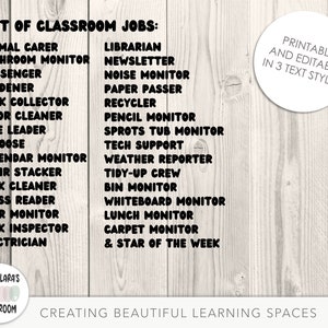 DOTTY WATERCOLOR Classroom Jobs, Editable, Bright Rainbow Classroom ...