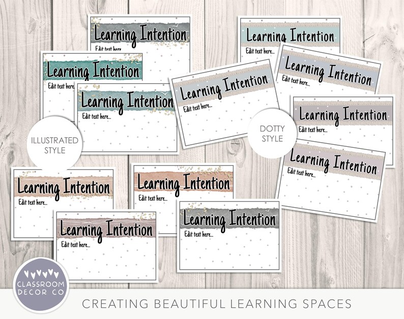 BEACHY BOHO Learning Intentions, Learning Objective Poster, Success ...