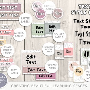 DOTTY BOHO Classroom Storage Label Bundle, Neutral Classroom Decor ...