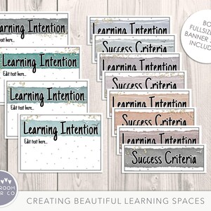 BEACHY BOHO Learning Intentions, Learning Objective Poster, Success ...