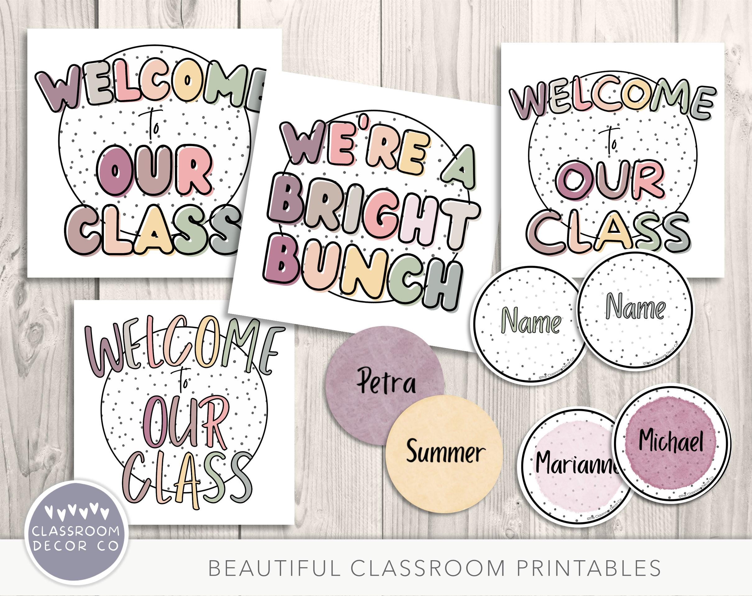 DOTTY BOHO Classroom Door Display, Customizable Display, Classroom ...