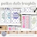 POLKA DOTS ‘BRIGHTS’ Binder Covers and Spines, Classroom Organization ...