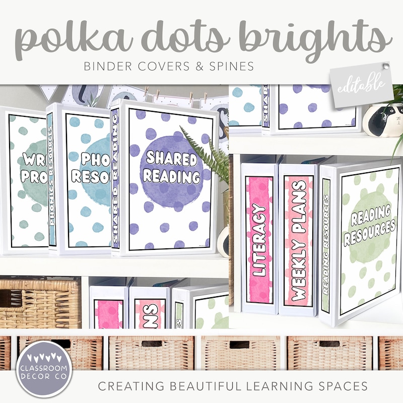 Polka Dot Labels - Etsy