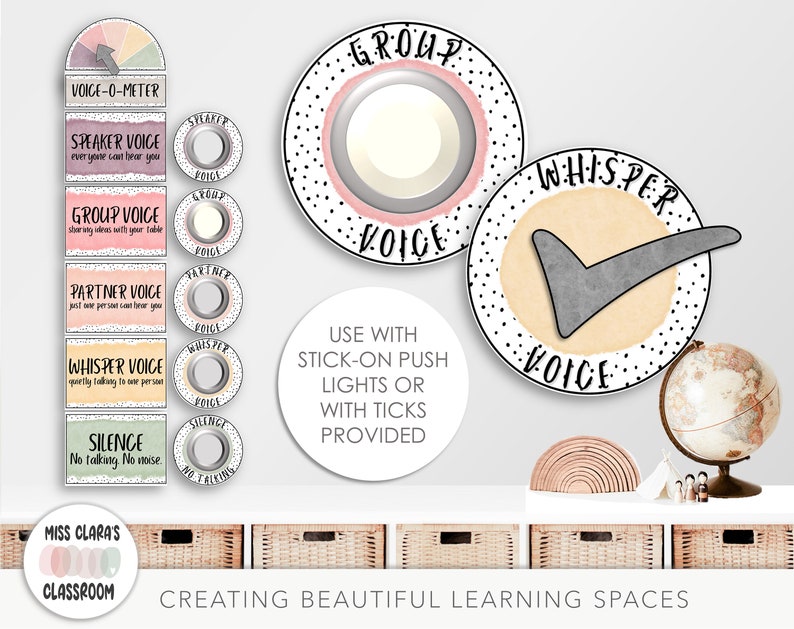 DOTTY BOHO Noise-o-meter Voice Levels Display Noise Levels - Etsy