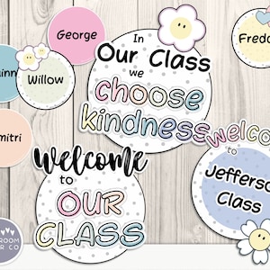 PASTEL CUTIE Classroom Door Display, Customizable Display, Welcome to ...