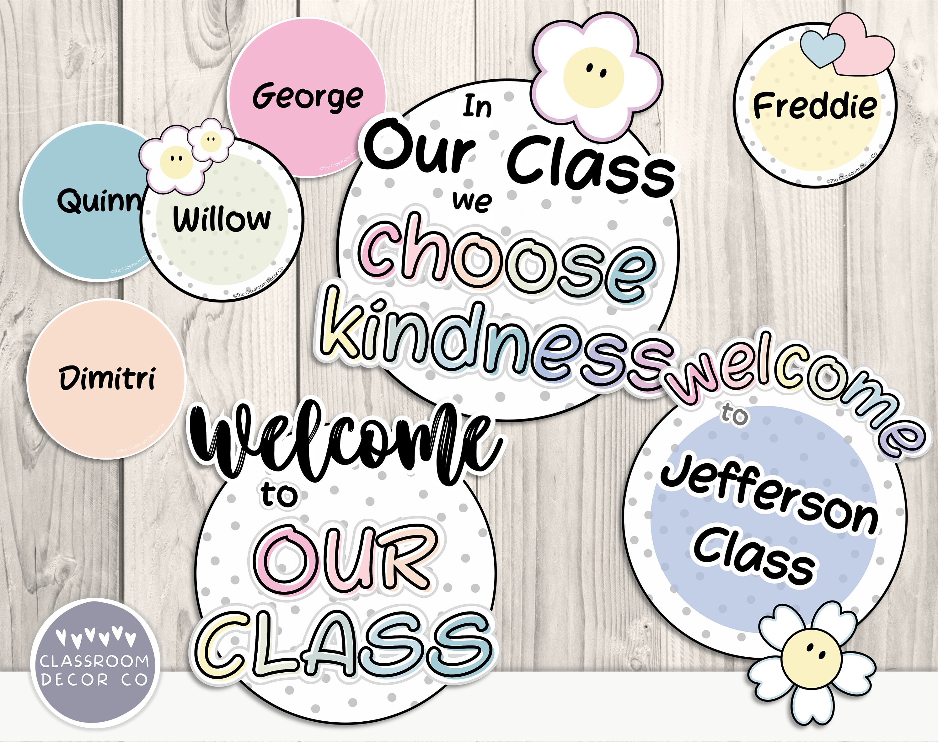 PASTEL CUTIE Classroom Door Display, Customizable Display, Welcome to ...