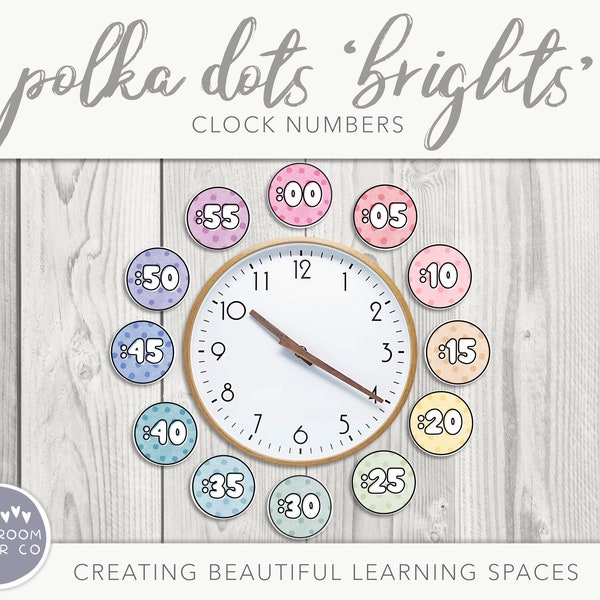 Polka Dot Clock - Etsy