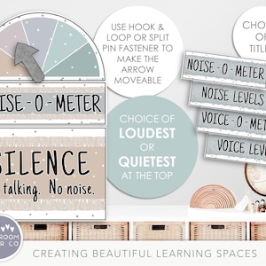BEACHY BOHO Noise-o-meter, Voice Noise Level Display, Neutral Class ...