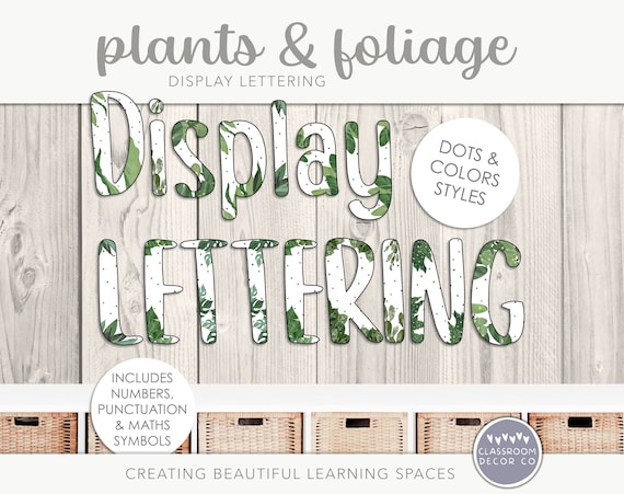 Green Lettering Display