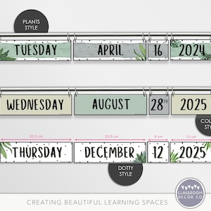 PLANTS & FOLIAGE Flip Calendar, Natural Greenery Boho Display, Neutral ...