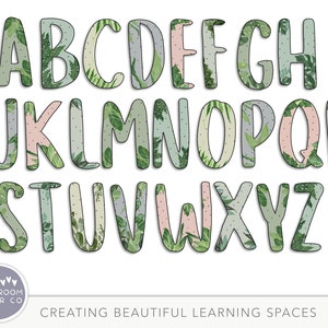 PLANTS & FOLIAGE Display Lettering, Custom Classroom Display, Modern ...