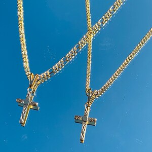 Toddler Boy Cross Necklace, Figaro Chain Cross, Ready to Ship, Curb ...