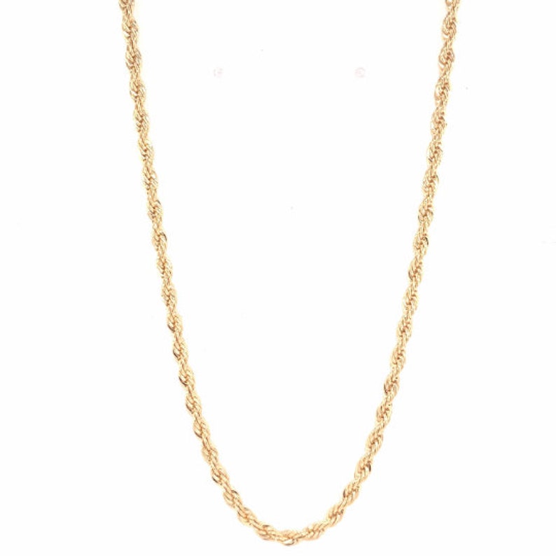 18K Baby Rope Chain Necklace, Gold Necklace Toddler Boy, Baby Jewelry ...