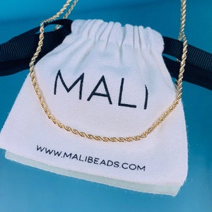 18K Baby Rope Chain Necklace, Gold Necklace Toddler Boy, Baby Jewelry ...