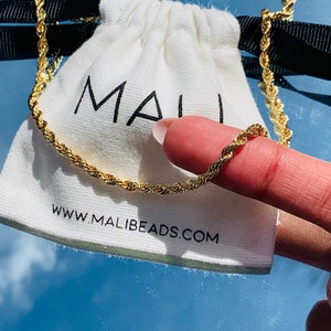 18K Rope Chain Necklace for Boy, 4mm Kids Rope Chain, Baby Boy Necklace ...