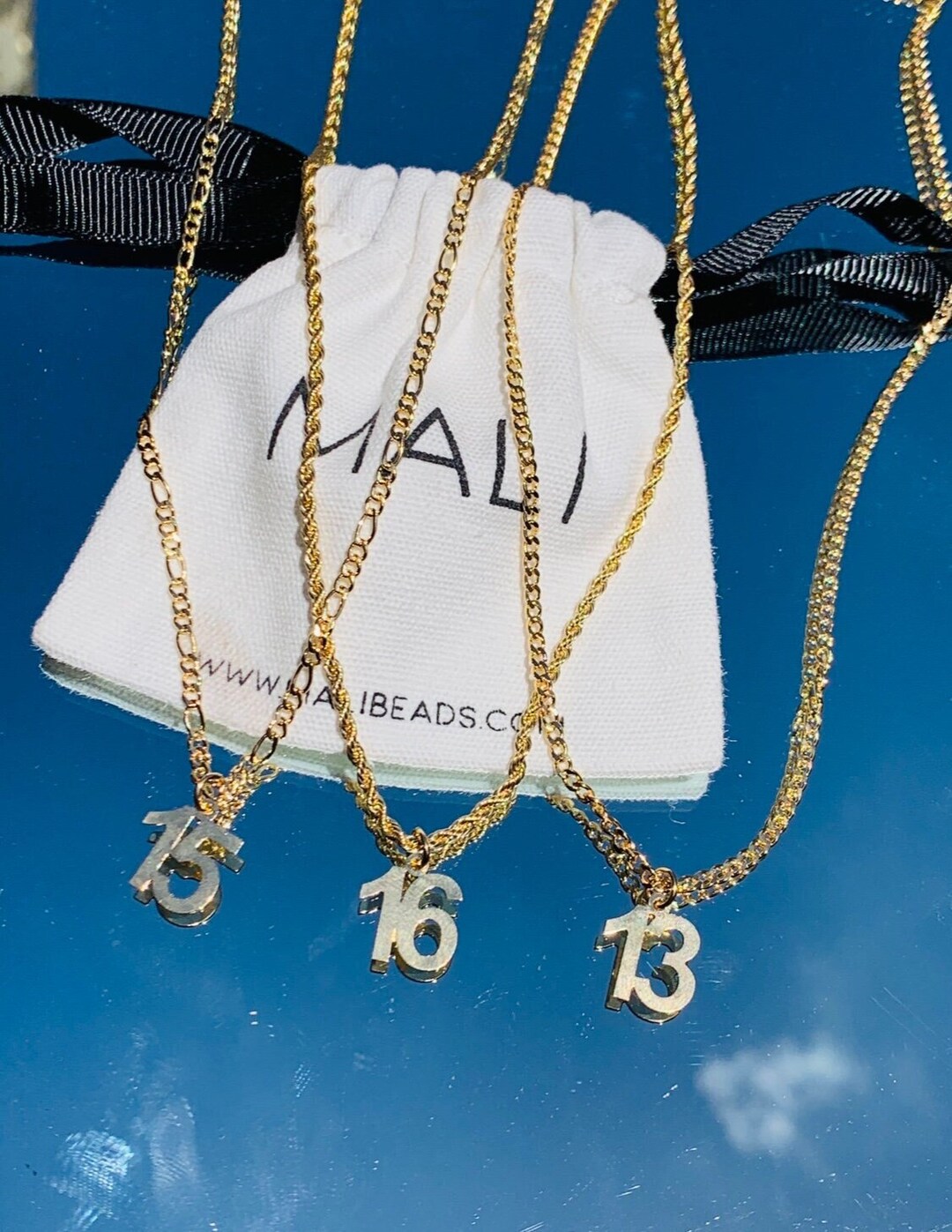 18K Number 15 Charm Necklace, Gift for Fifteen Year Old, Teen Boy 15 ...