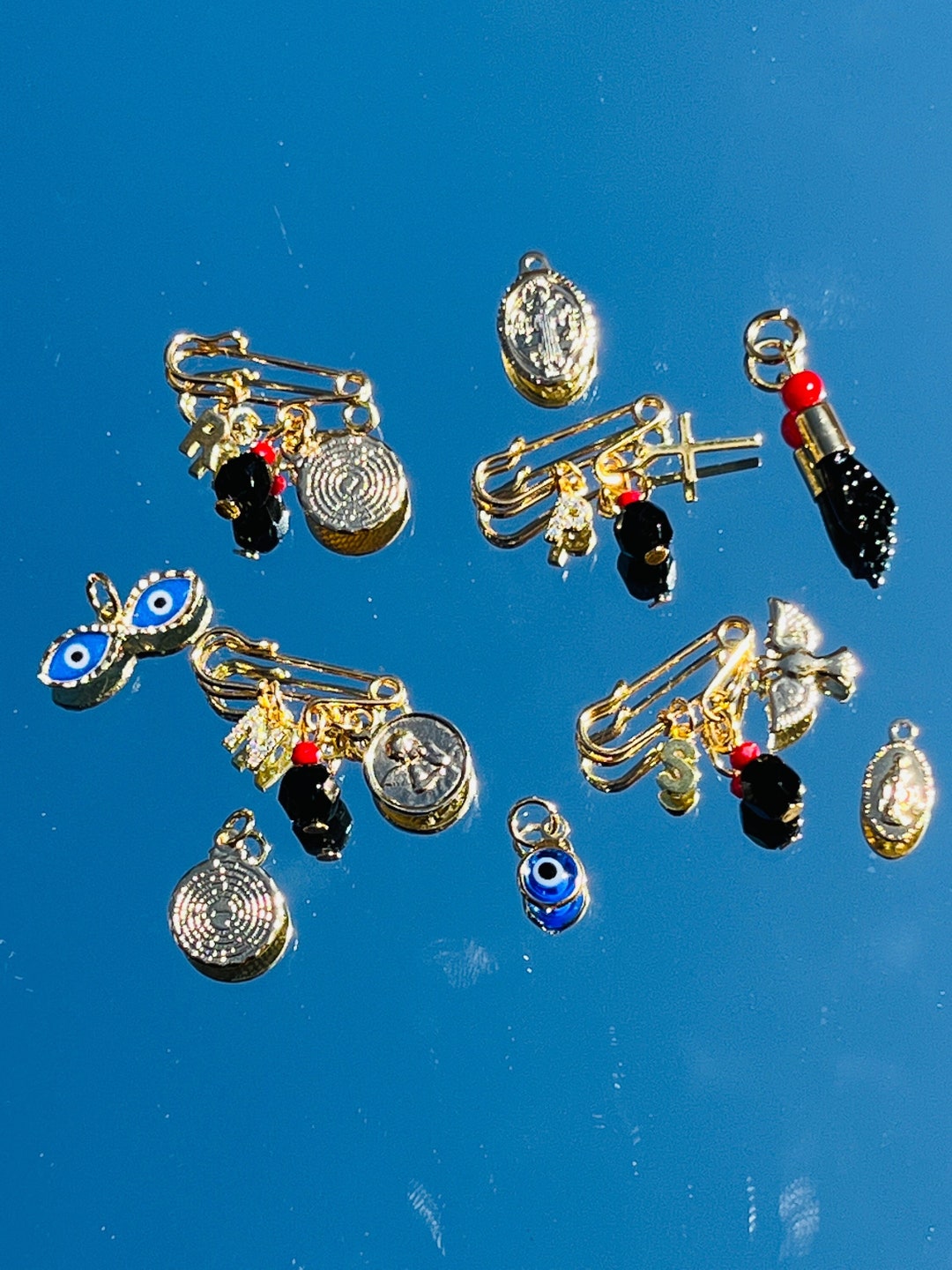 Personalized Azabache Baby Pin,custom Azabache Bebe,stroller Safety Pin ...