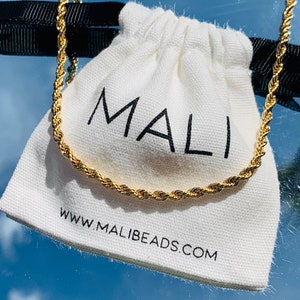 18K Rope Chain Necklace for Boy, 4mm Kids Rope Chain, Baby Boy Necklace ...