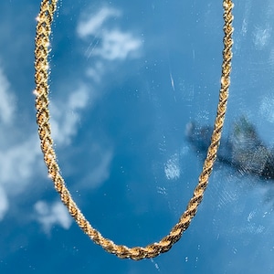 18K Rope Chain Necklace for Boy, 4mm Kids Rope Chain, Baby Boy Necklace ...