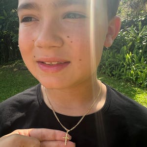 18K Baby Necklace for Boy,kids Gold Necklace,toddler Boy Necklace,baby ...