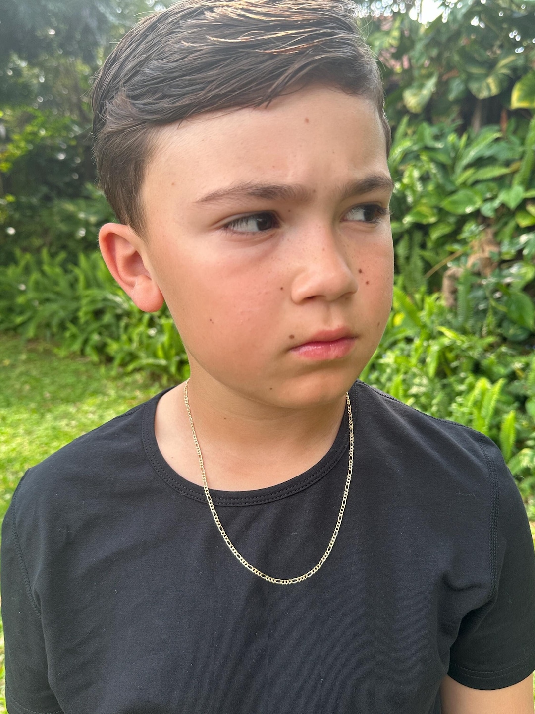 Gold Filled Kids Curb Chain Necklace, Toddler Boy Necklace, Gift for ...
