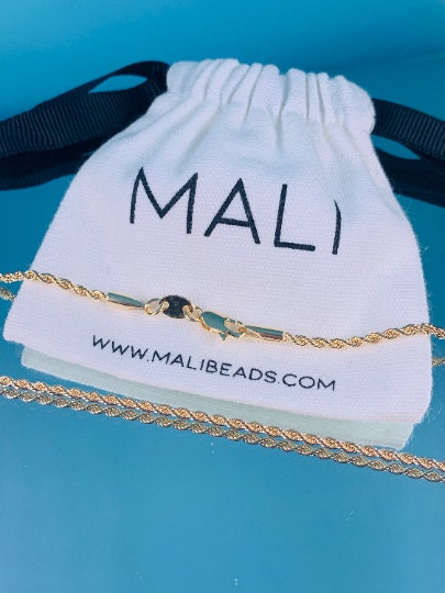 18K Baby Rope Chain Necklace, Gold Necklace Toddler Boy, Baby Jewelry ...