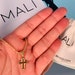 18K Baby Cross Necklace,rope Chain With Cross,kids Gold Cross Necklace ...