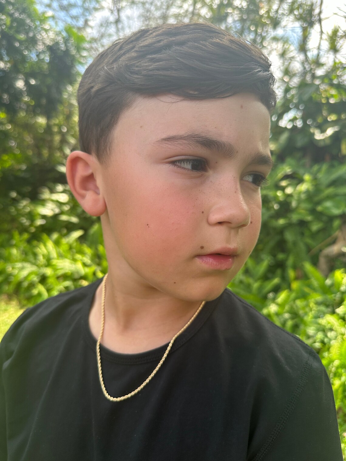 18K Baby Rope Chain Necklace, Gold Necklace Toddler Boy, Baby Jewelry ...