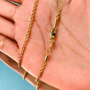 18K Baby Rope Chain Necklace, Gold Necklace Toddler Boy, Baby Jewelry ...