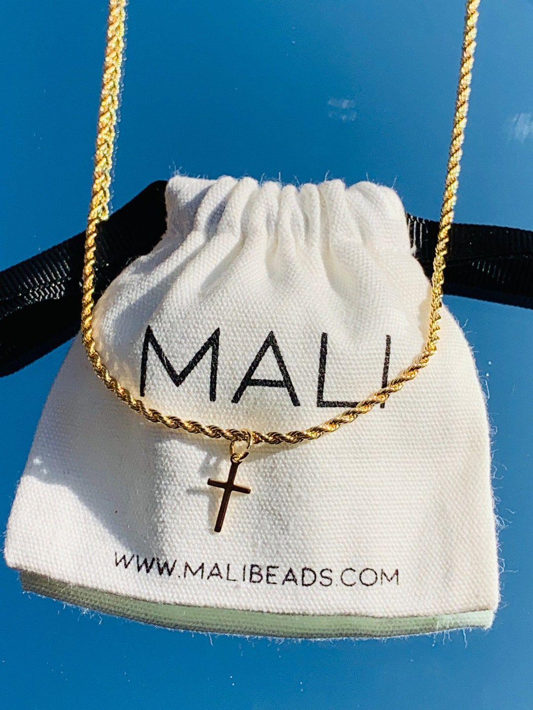 18K Baby Cross Necklace,rope Chain With Cross,toddler Boy Necklace,kids ...