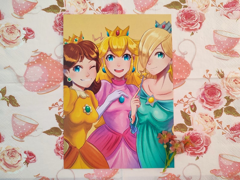 Super Mario Princesses (peach, Daisy and Rosalina) - Print - Etsy