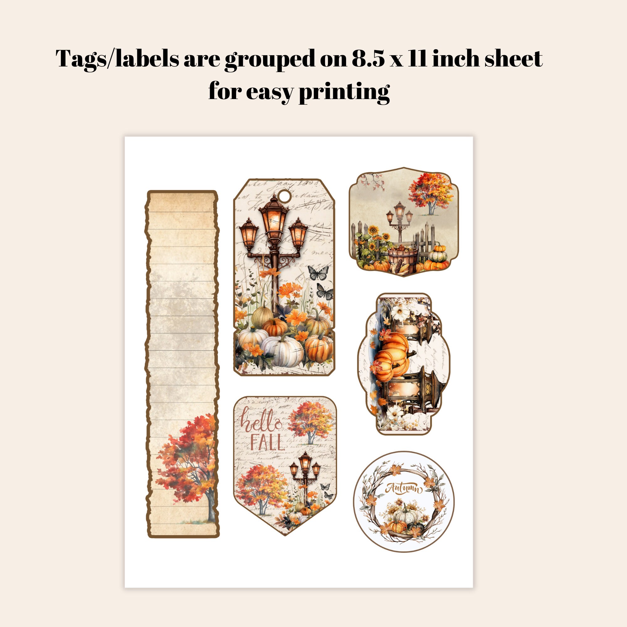 Fall Junk Journal Kit, Fall Journal Pages, Fall Printable Journal Pages ...