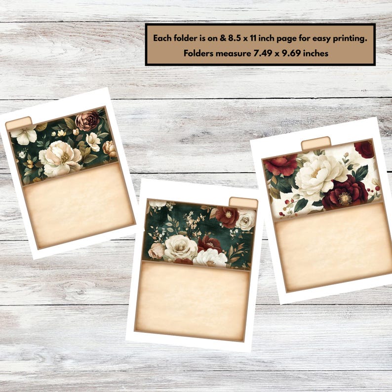 Junk Journal File Folders, Ephemera, Junk Journal Kit, Notebook Cards ...