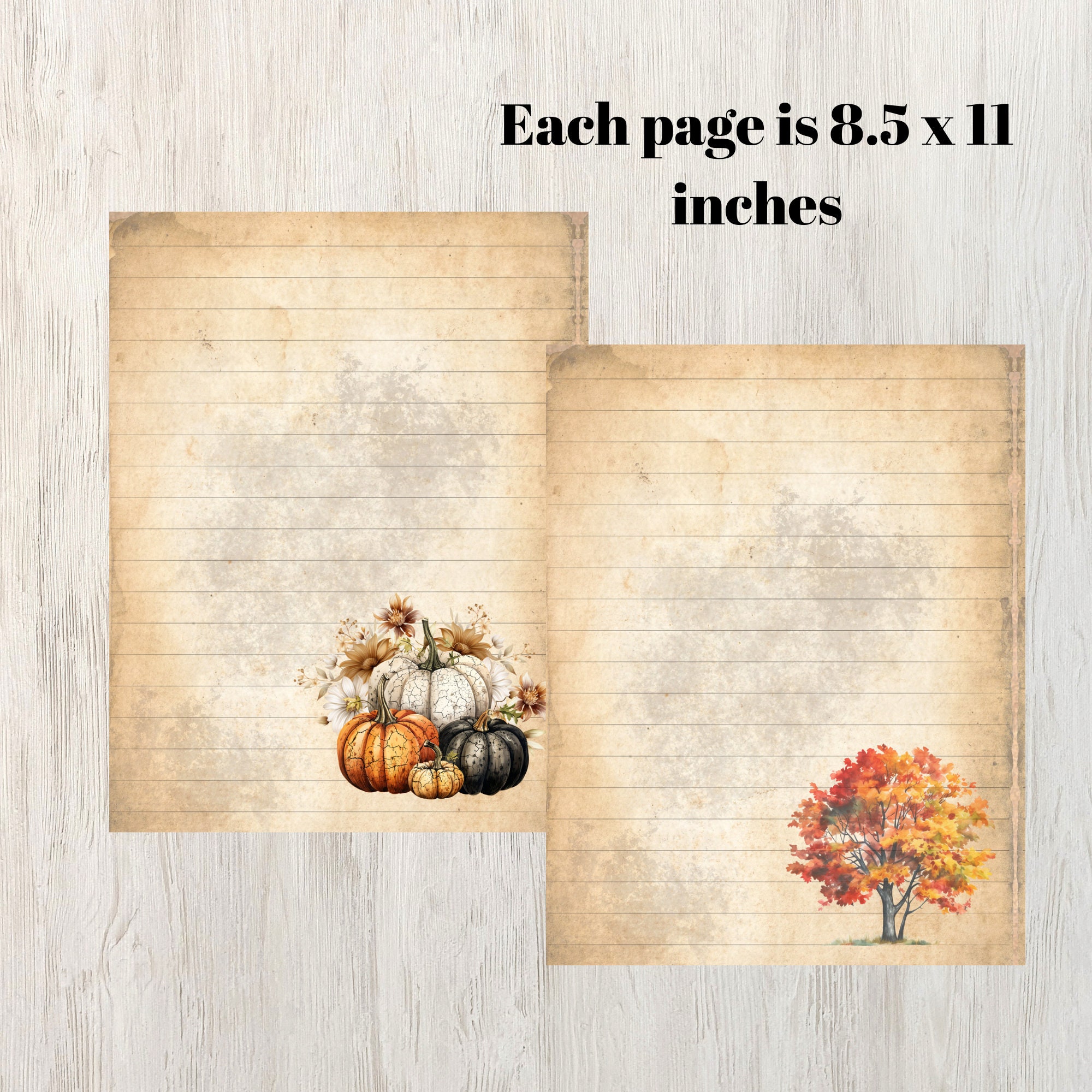 Fall Junk Journal Kit, Fall Journal Pages, Fall Printable Journal Pages ...