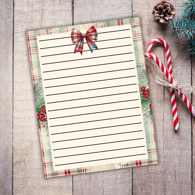 Christmas Lined Journal Pages, Junk Journal Paper, Lined Pages, Collage ...
