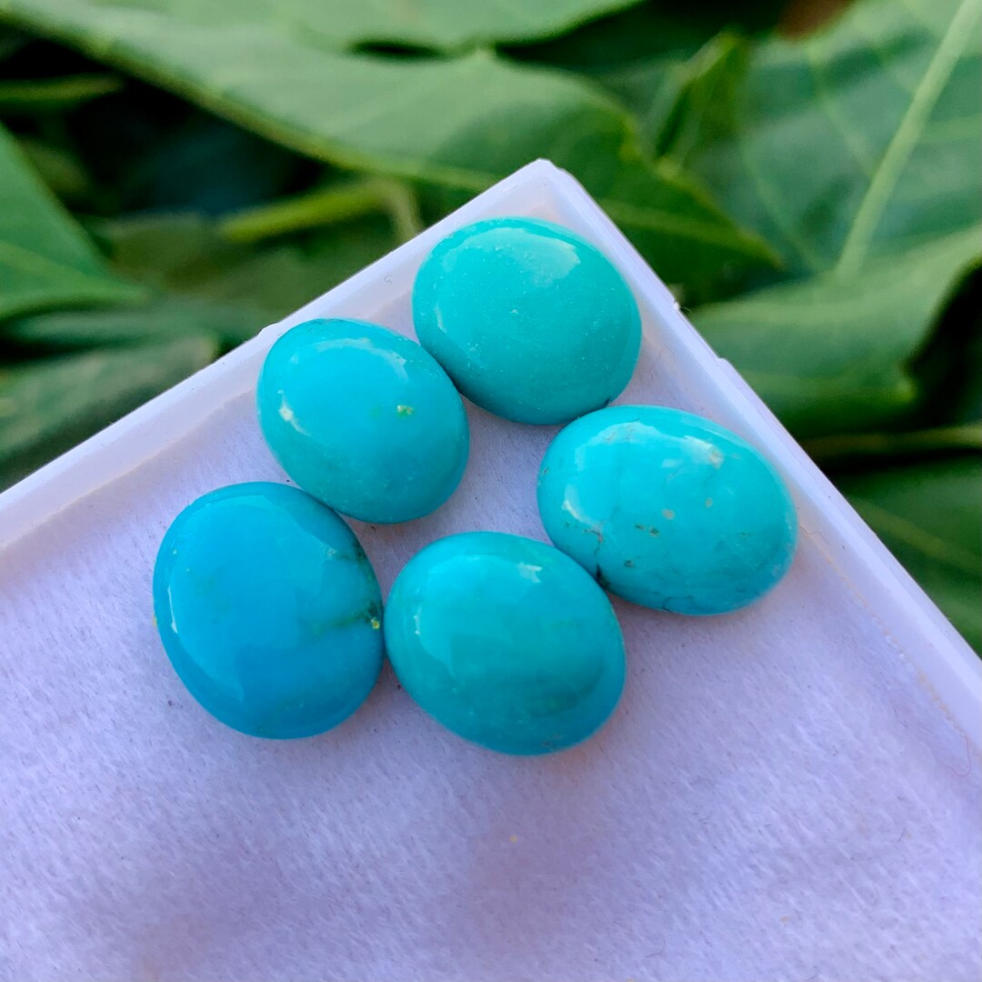 Turquoise Arizona Sleeping Beauty Oval Cabochon 5 Pieces Lot Size: 12MM ...