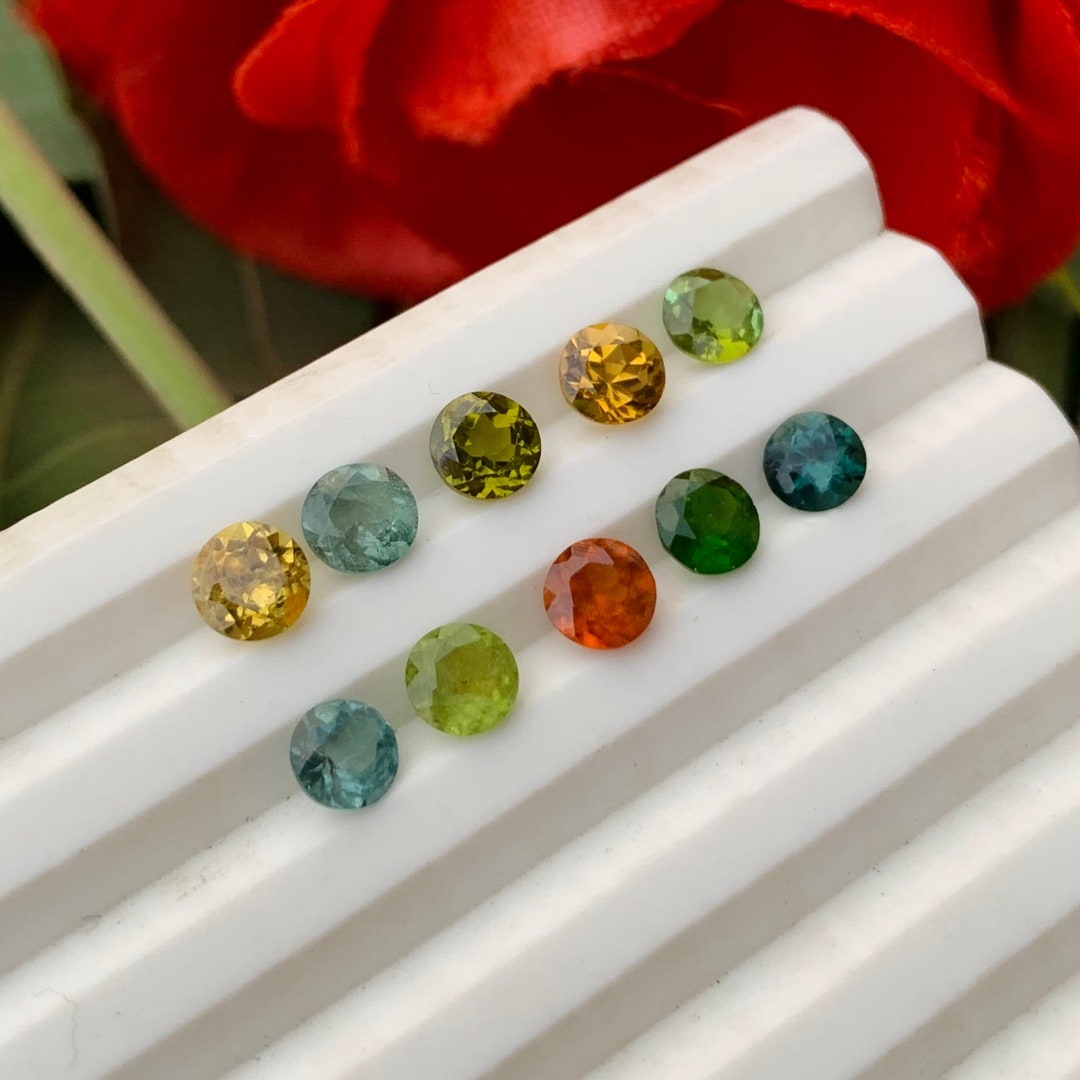 Multi Tourmaline, Tourmaline Gemstone, Faceted 5 MM Round Shape ...