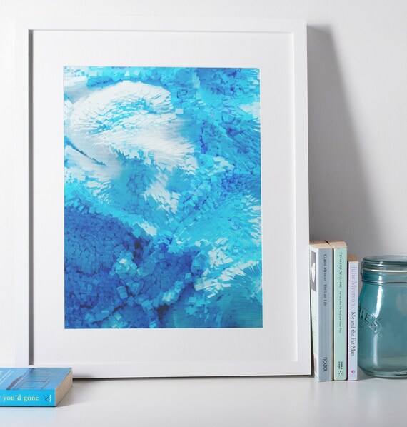 Blue Block Art Print Blue Block Instant Download Printable - Etsy