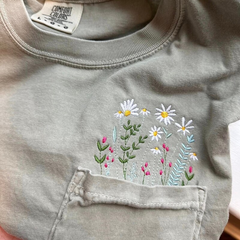 Embroidered Pocket - Etsy
