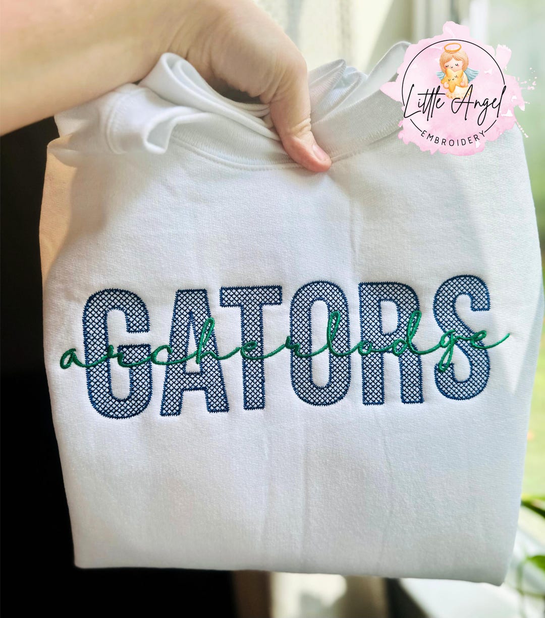 Embroidered School Mascot Crewneck: Personalized College Spirit Wear - Etsy