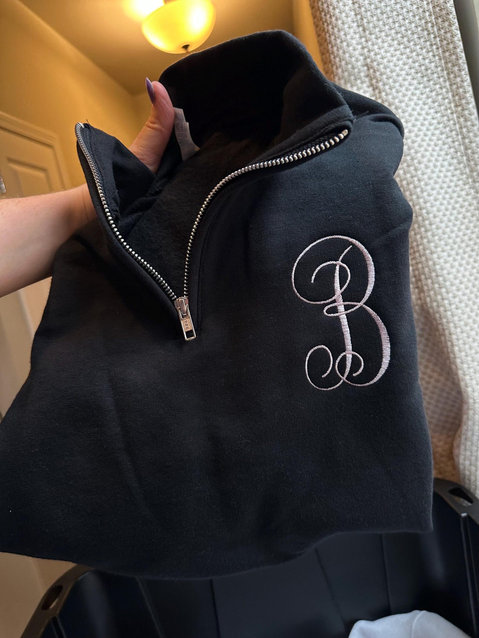 Monogram Quarter Zip Sweatshirt, Personalized Sweatshirt, Embroidered ...