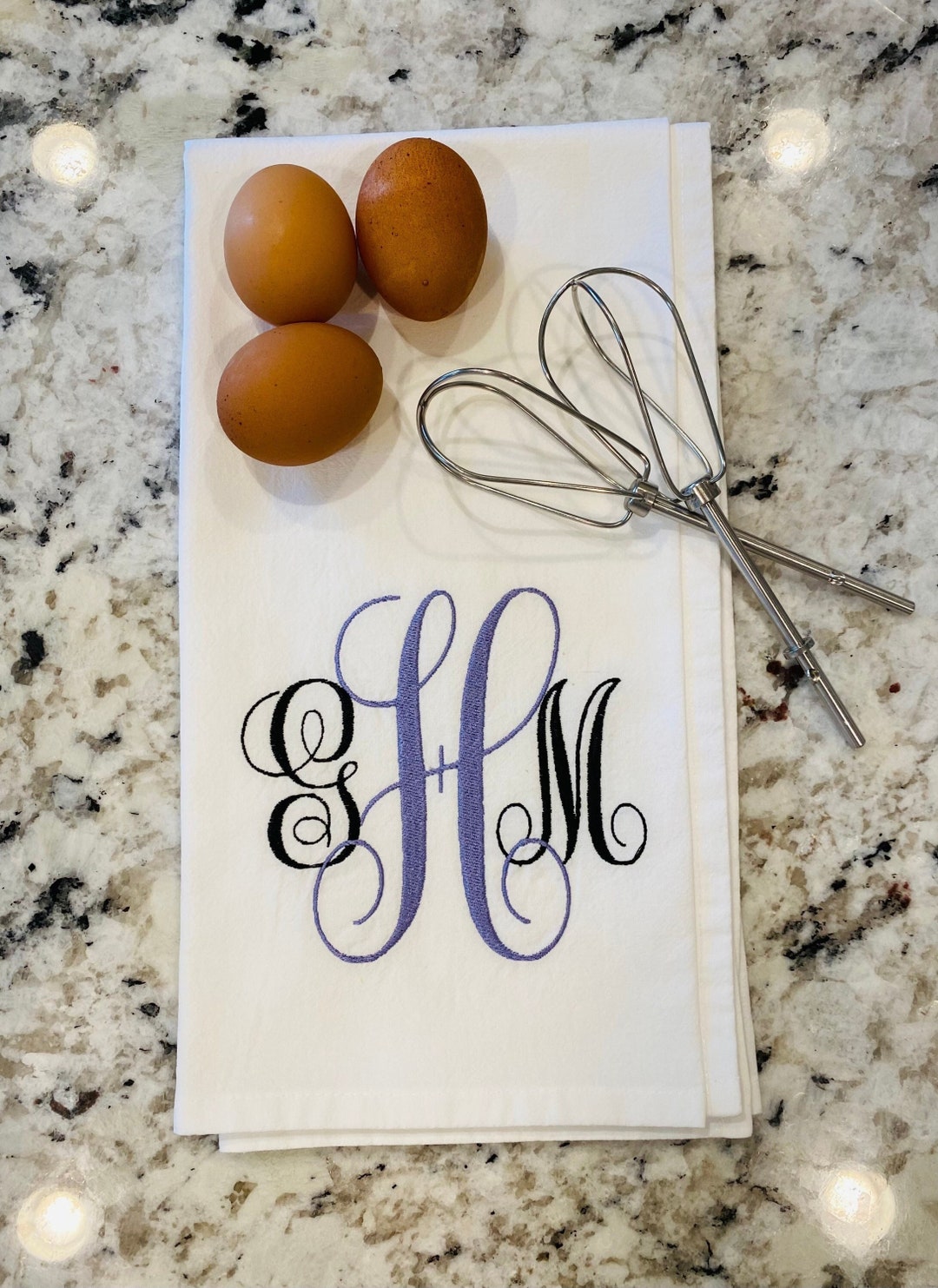 Monogram Kitchen Towel, Monogram Kitchen Decor, Monogram Decor, Dish ...