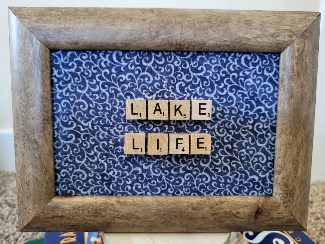Scrabble Tile Frame LAKE LIFE - Etsy