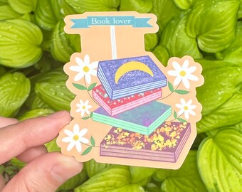 Book Reader Book Lover Vinyl Sticker - Etsy