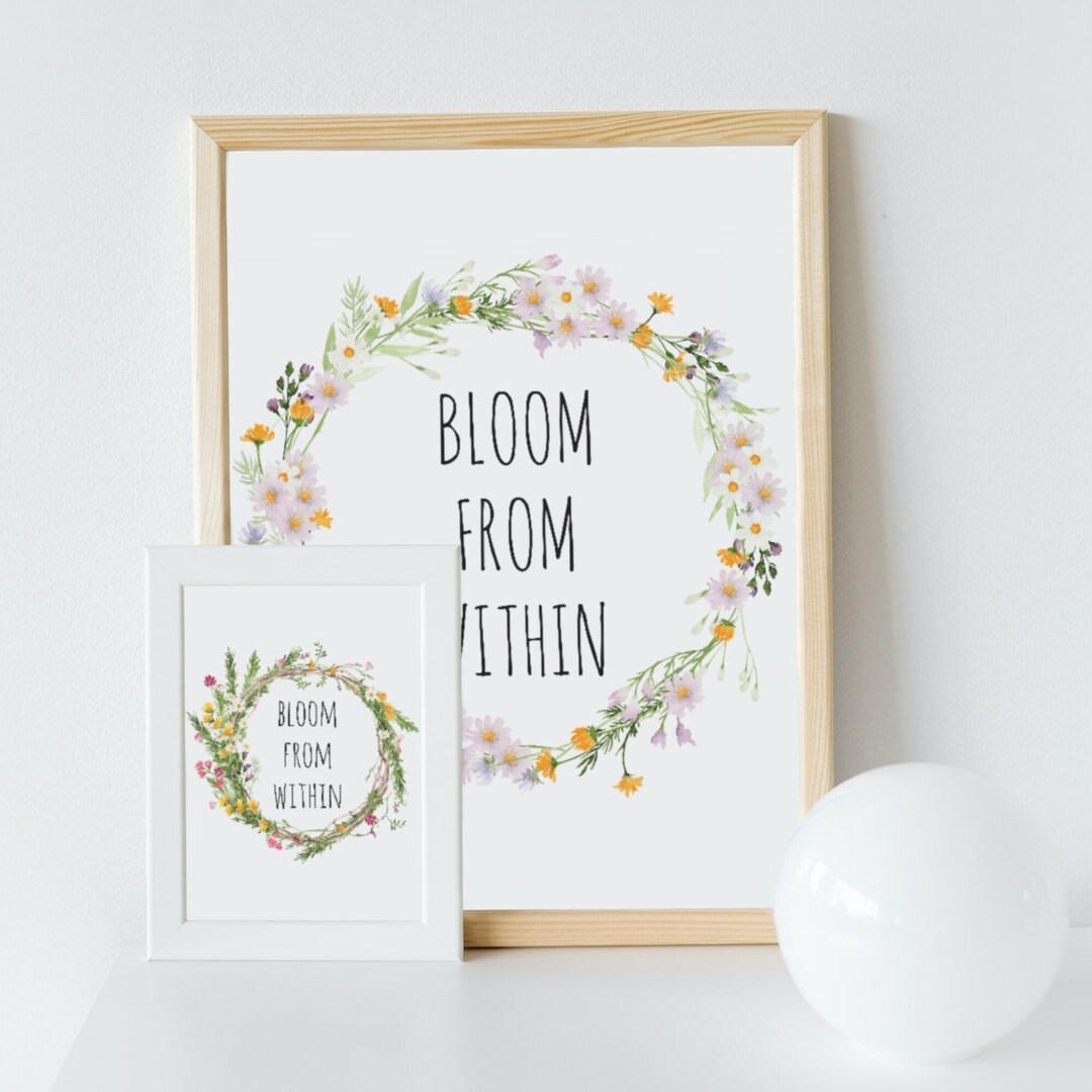 Printable DIY Project Wall Art Bundle, Cards, Bloom From Within 2 ...