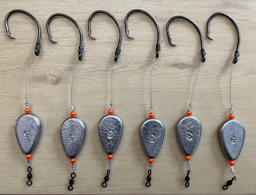 6 Pack: Circle Hook Old Drum Rig (3 Oz) - NCDMF Legal - Etsy
